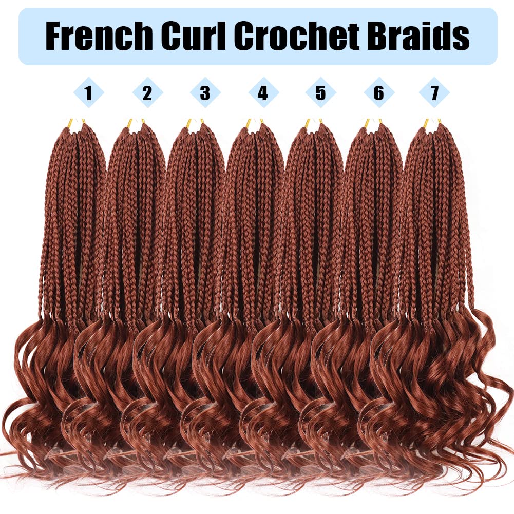 Snapklik.com : Ginger French Curl Braiding Hair Crochet Braids Pre ...