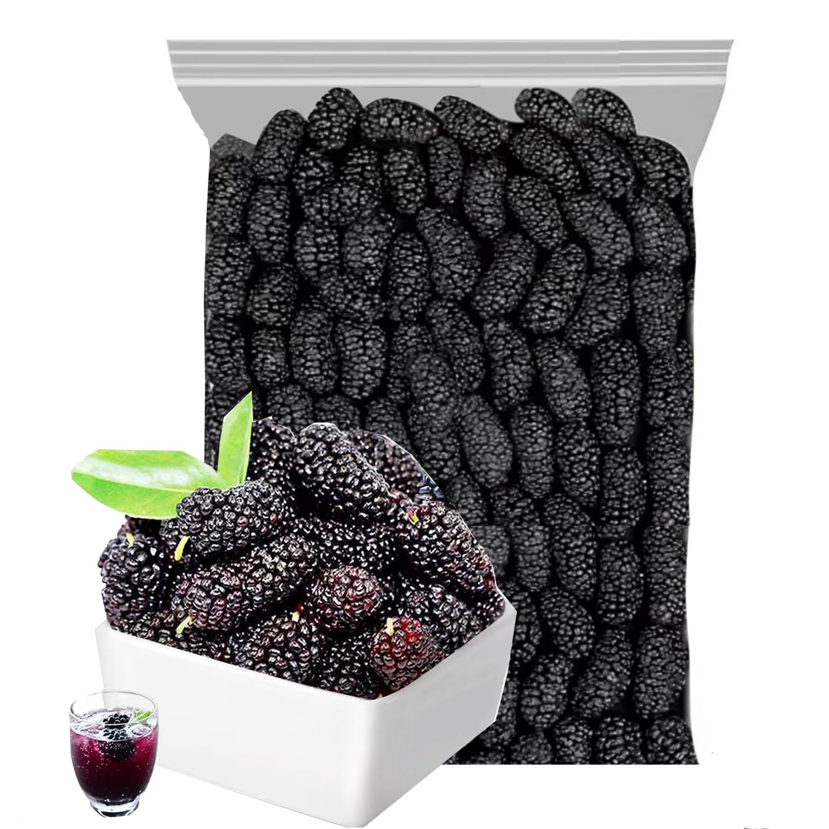 Dried Black Mulberries 14.1oz Black Mulberry Tea Sweet Delicious Dried ...