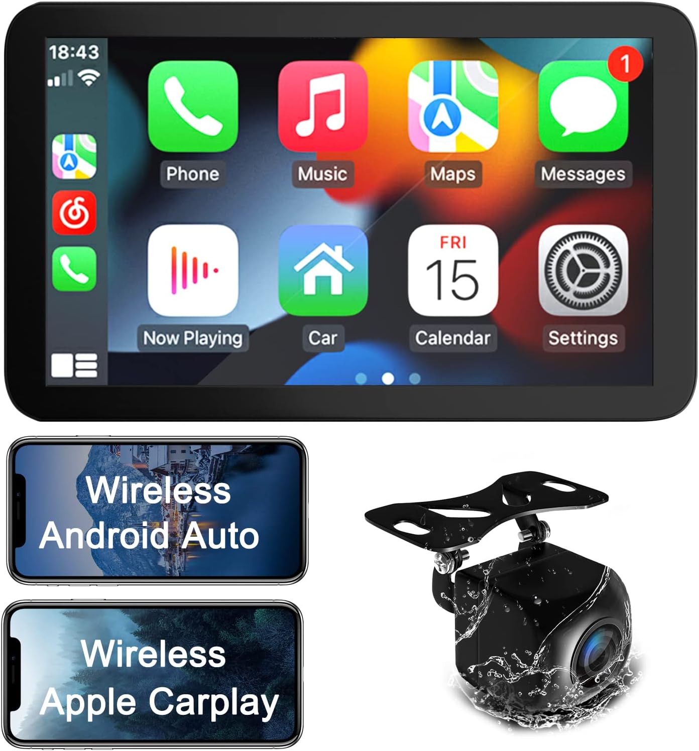 YUANTING2023 Newst Portable Car Stereo for Wireless Apple Carplay ...