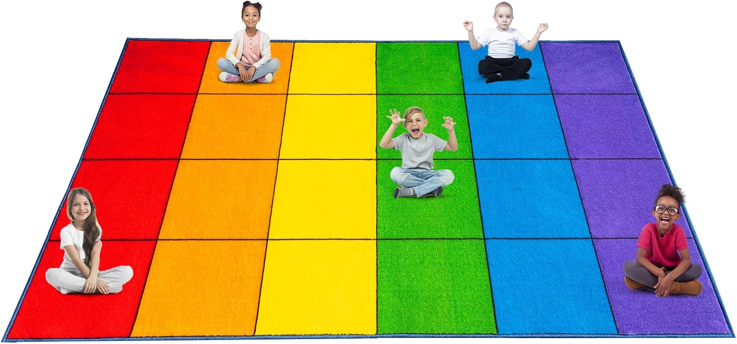 Amazon.com: Booooom Jackson Classroom Rug 24 Seats Colorful Seating ...