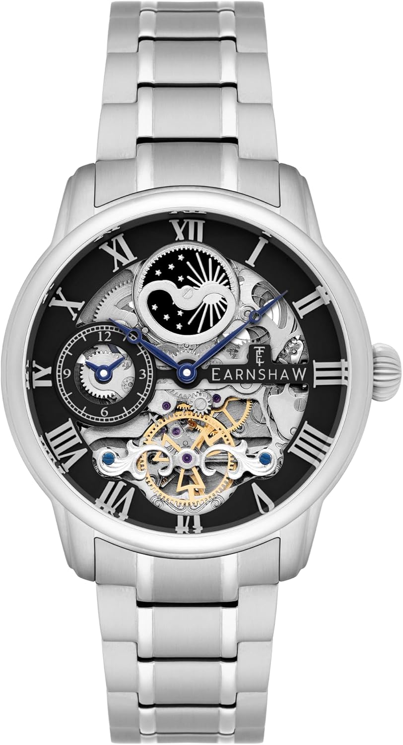 Amazon.com: Thomas Earnshaw Reloj esqueleto automático para hombre de 1 ...