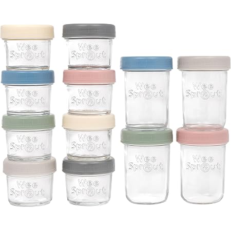 Amazon.com : Fresh N Freeze 4 Ounce Reusable Baby Food Containers 6 ...