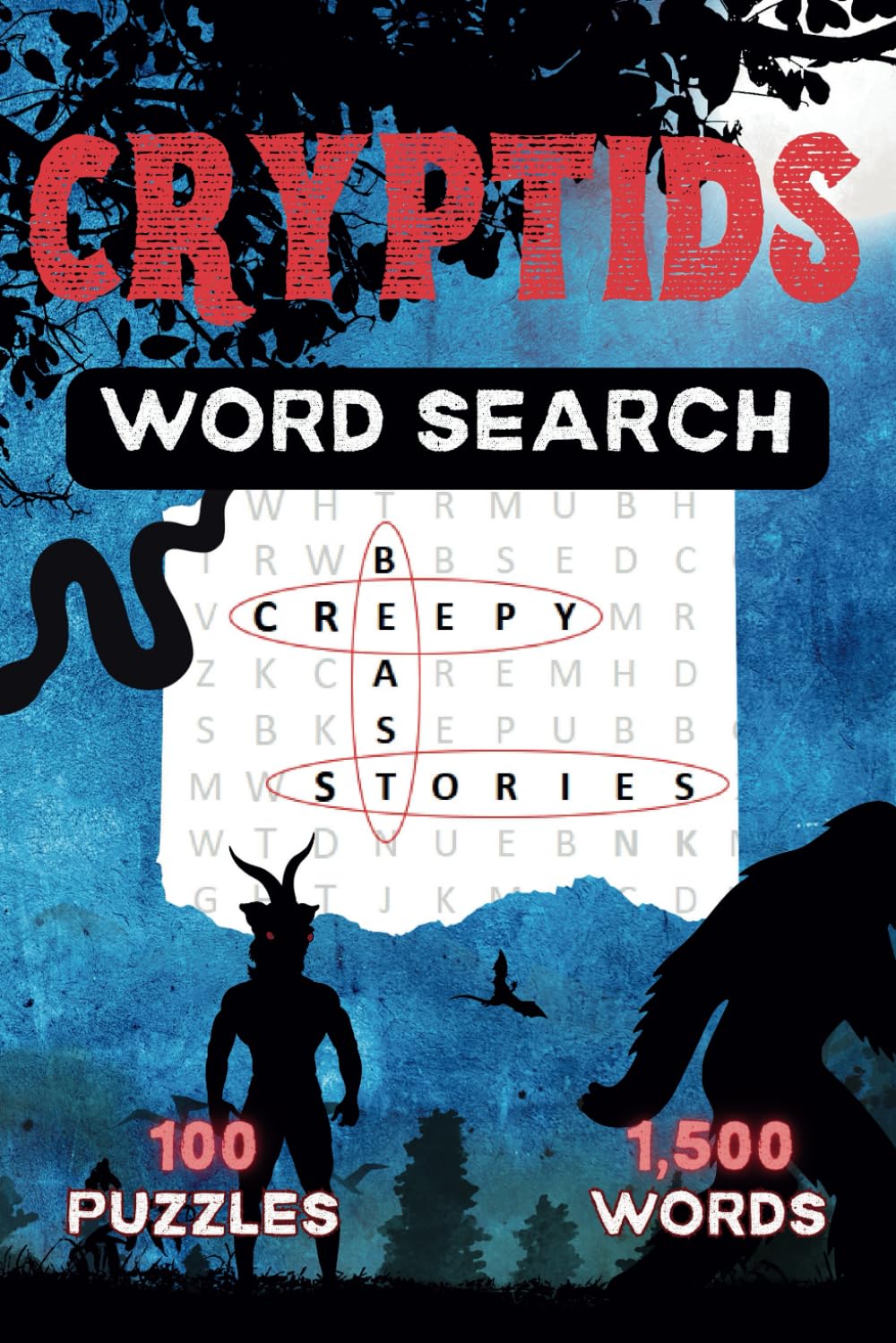 Cryptids Word Search: 100 Themed Puzzles for Adults about the Legendary ...