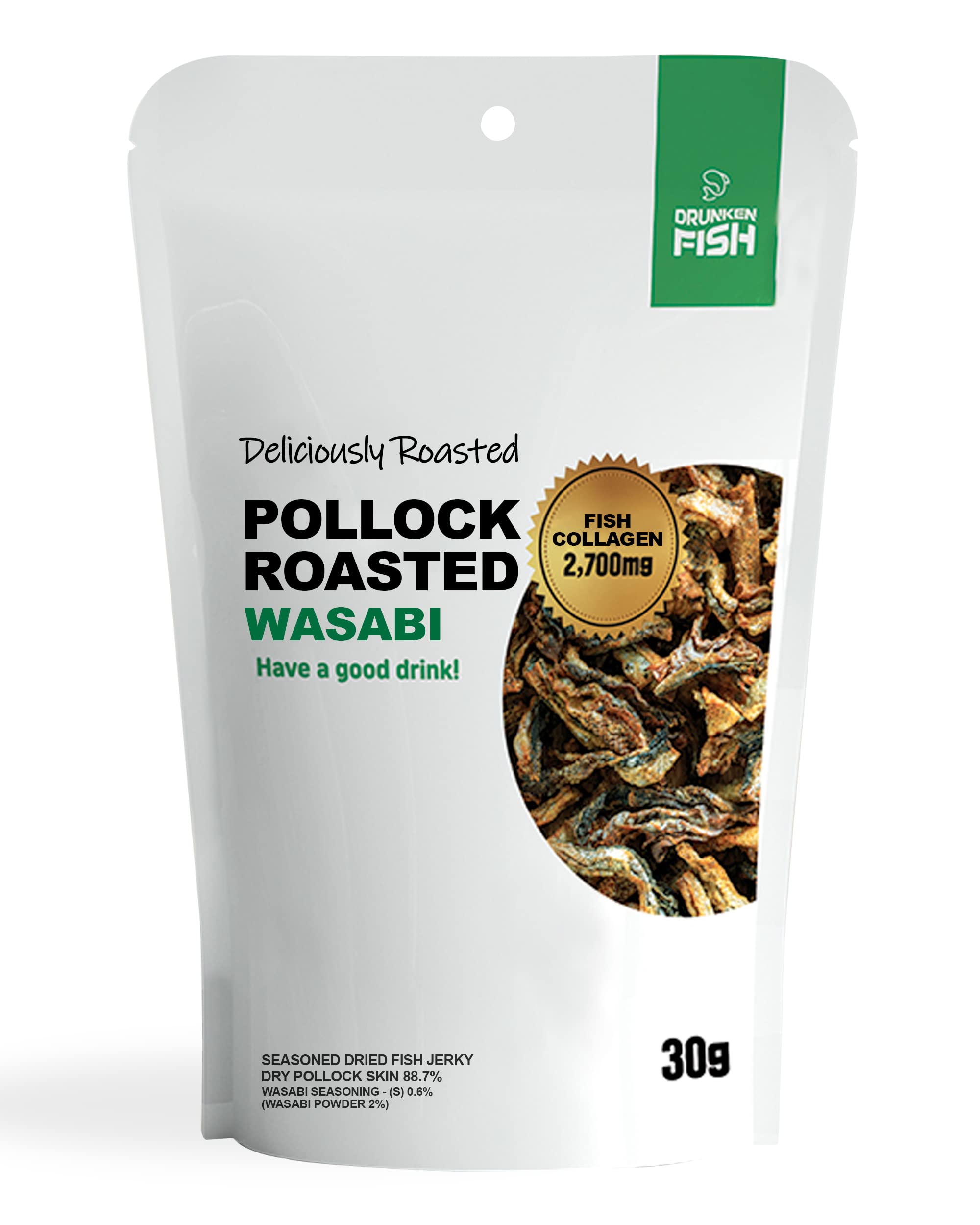 Buy Wellfish Pollock Roasted Fish Snack (Wasabi, Pack of 3)- y Korean ...