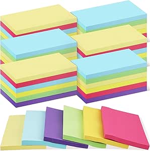 Amazon.com : Ctosree 18 Pcs Sticky Notes 3x5 Inches Bright Stickies ...