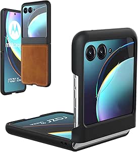Amazon.com: Foluu (Upgraded for Motorola Razr Plus 2023 Case, Moto Razr Plus 2023 Leather Case ...