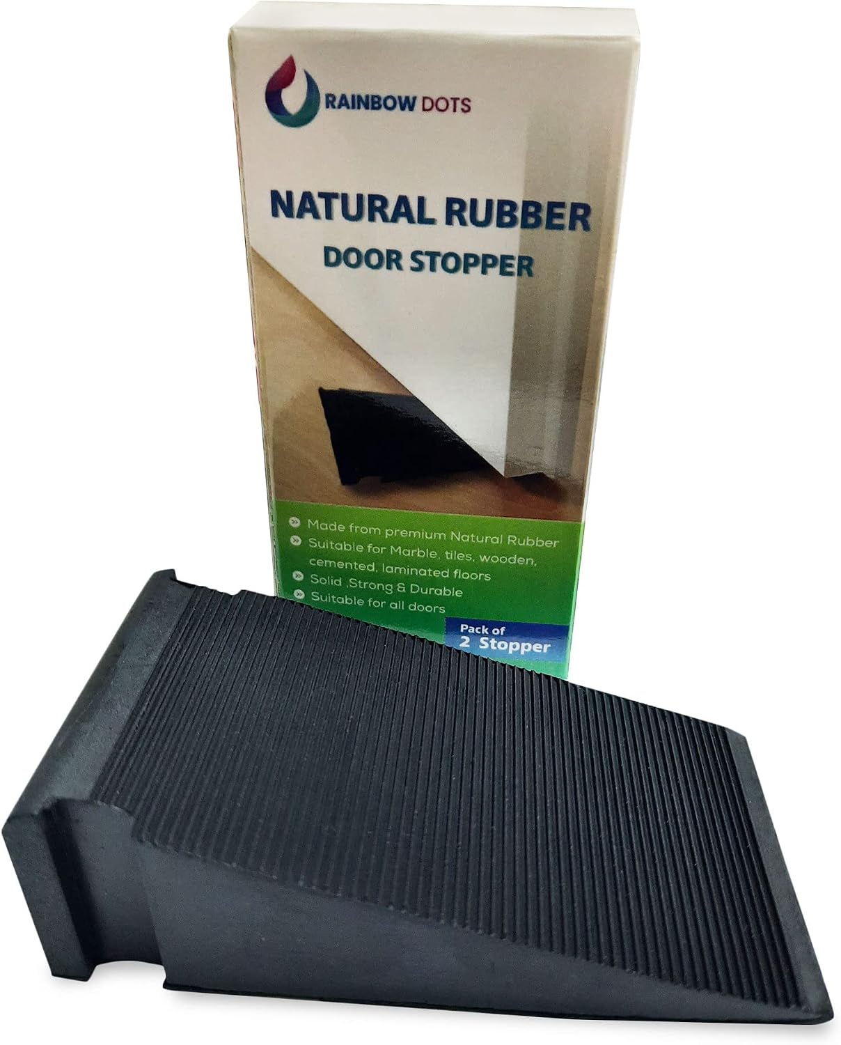 Amazon.com: Rainbow Dots Pack of 2 Natural Rubber Heavy Duty Floor ...