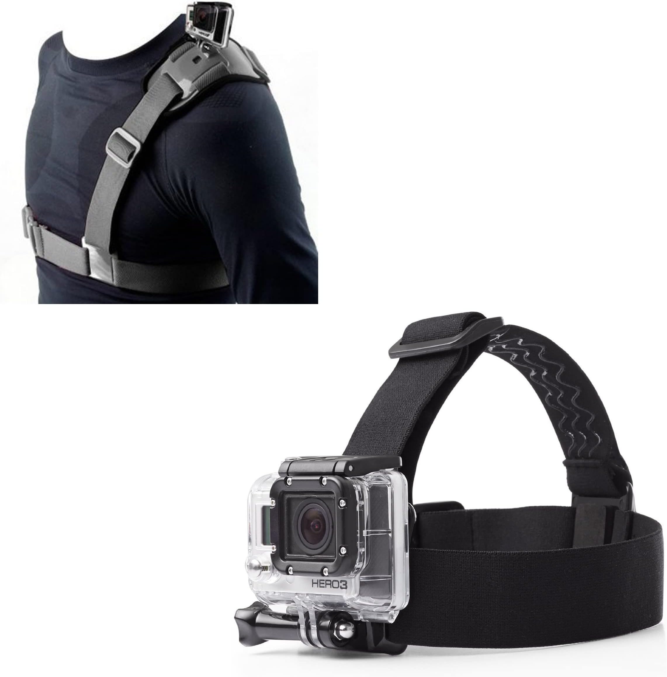 Quikprof Shoulder Strap and Head Strap Combo for Gopro Hero, SJCAM, Yi ...