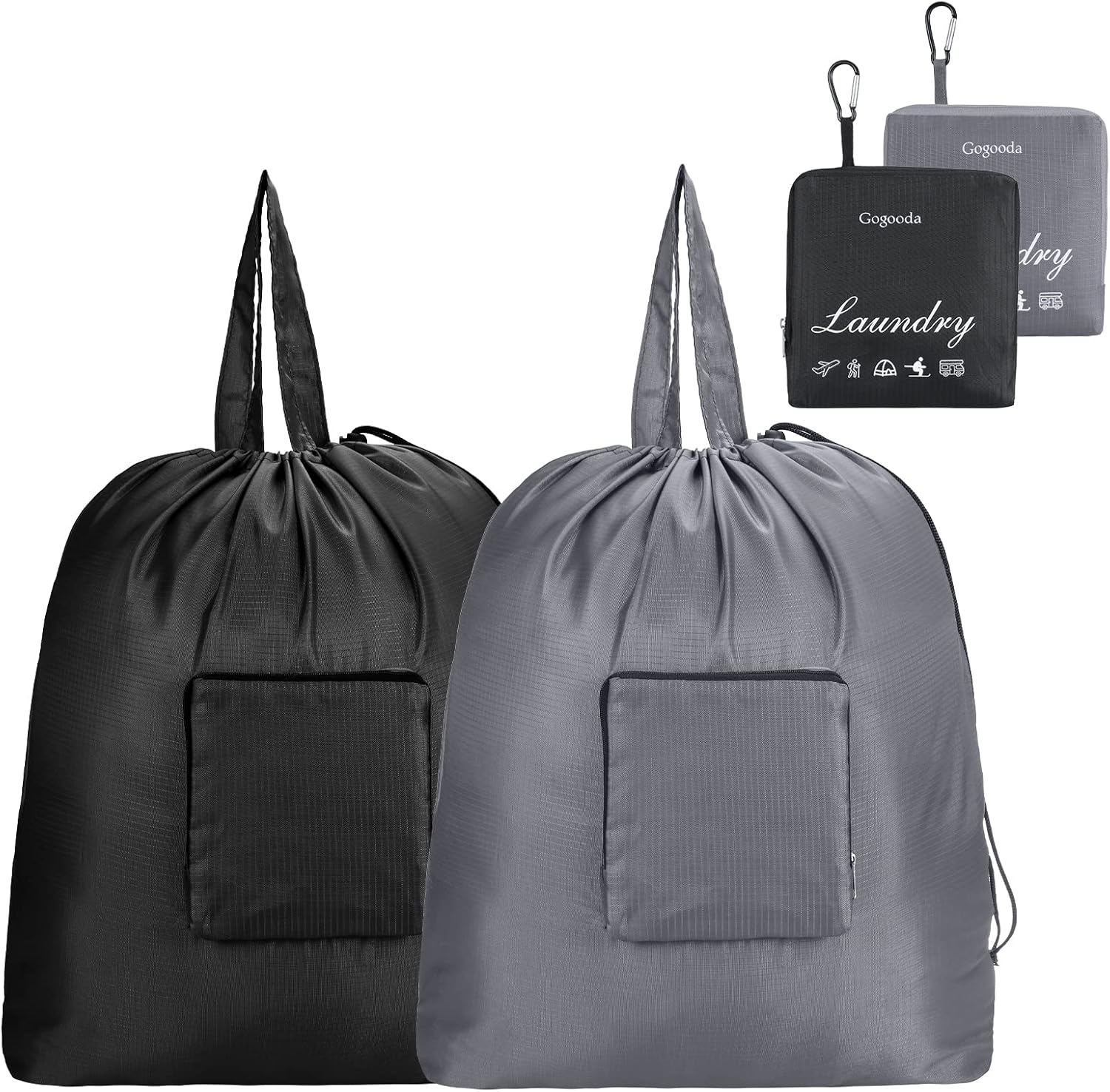 Amazon.com: GOGOODA Travel Laundry Bags with Drawstring Closure XL ...