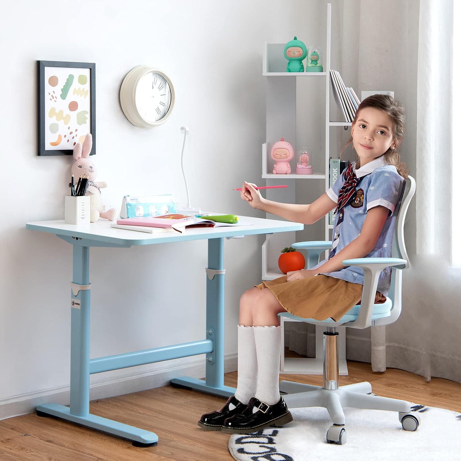 Costzon Escritorio para niños escritorio de estudio de altura ajustable ...