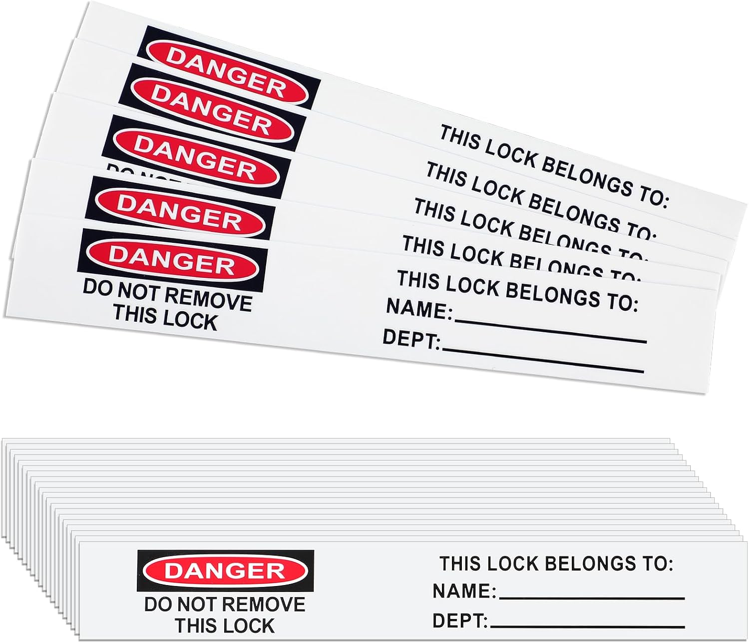 Amazon.com: Fuyoooo 50 Pack Danger Label PS Vinyl Danger Lockout Stick ...