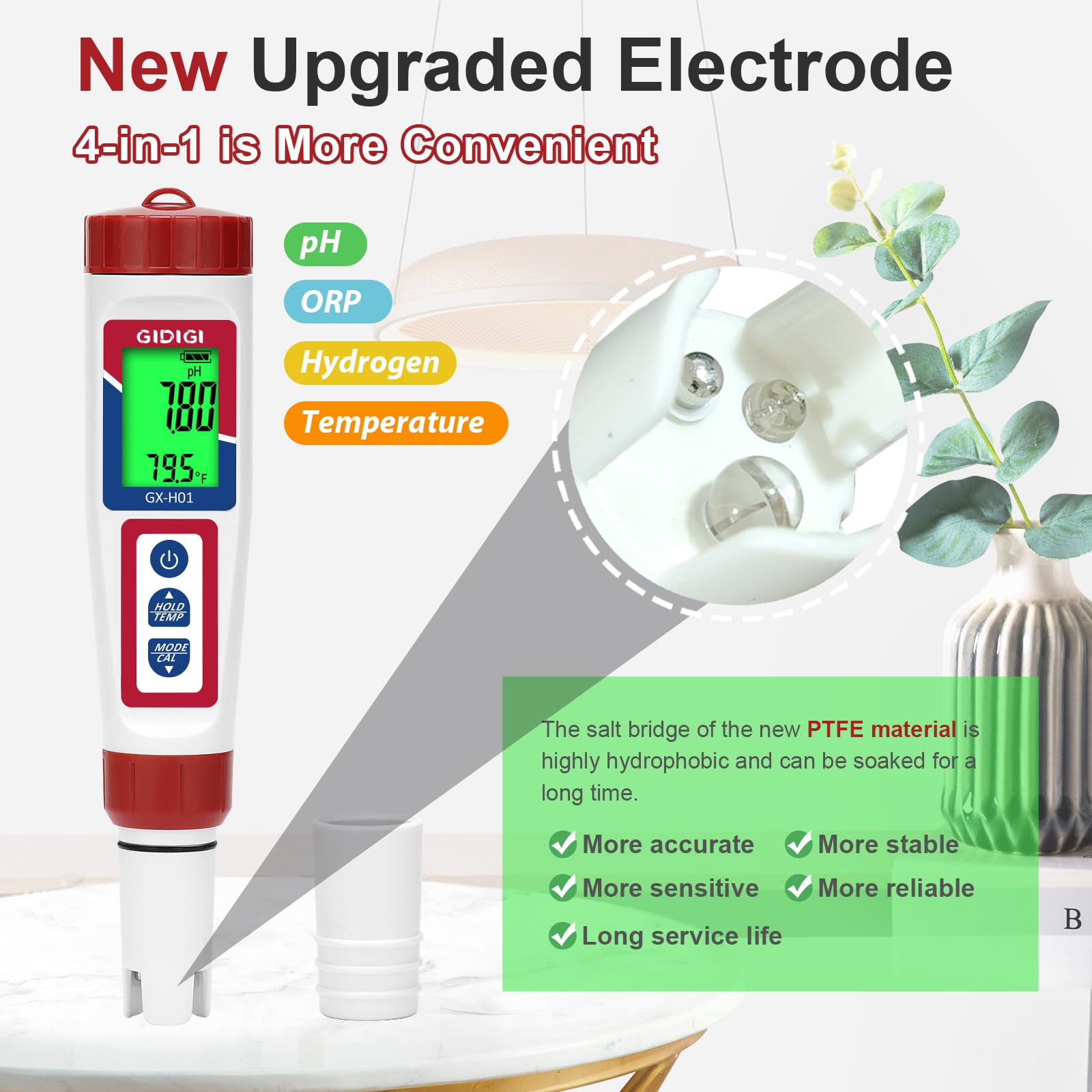Snapklik.com : Hydrogen Tester, GIDIGI Hydrogen Water Tester, Digital ...