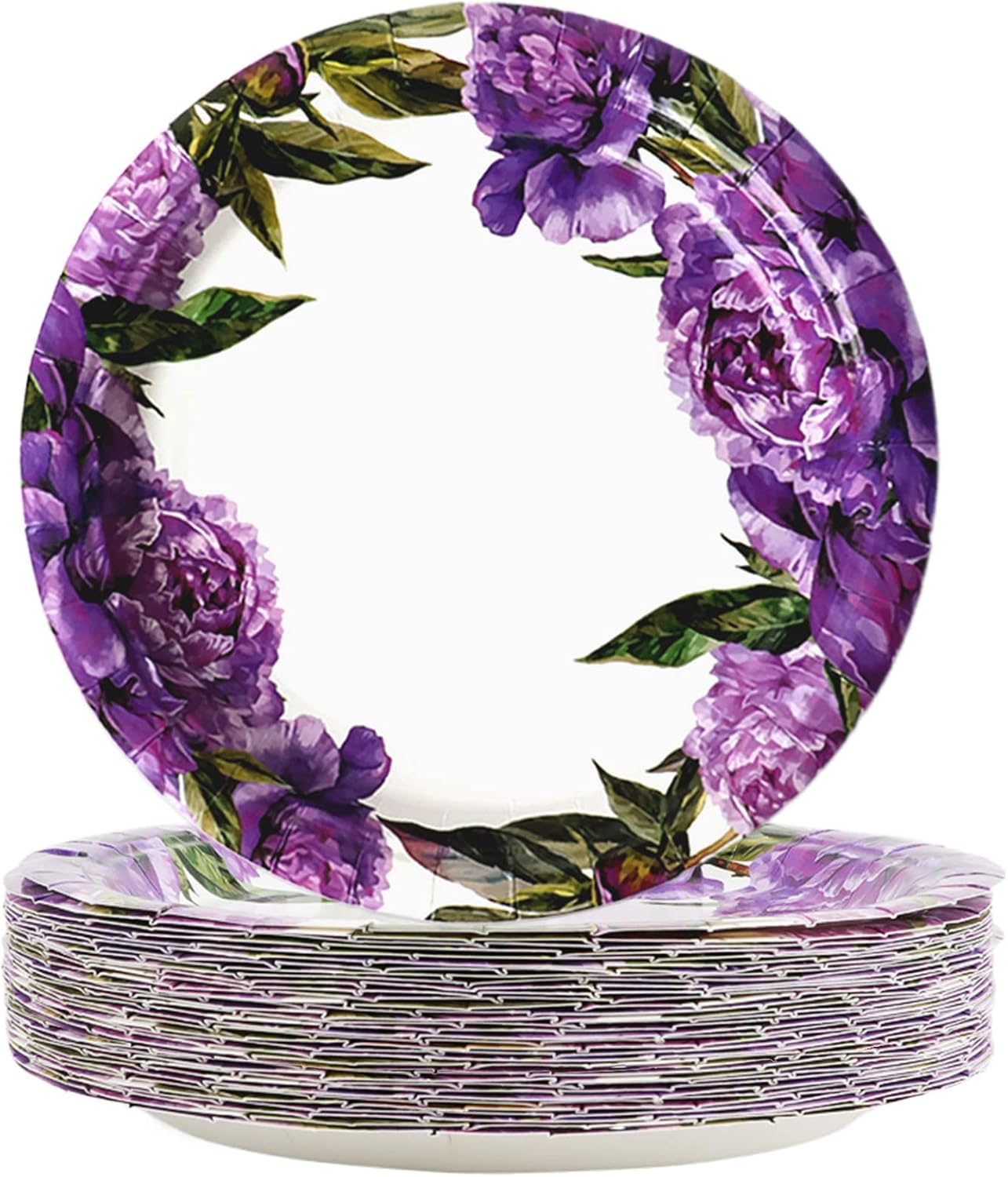 Amazon.com: gisgfim 48 Pcs Peony Party Plates 7" Spring Floral Birthday ...