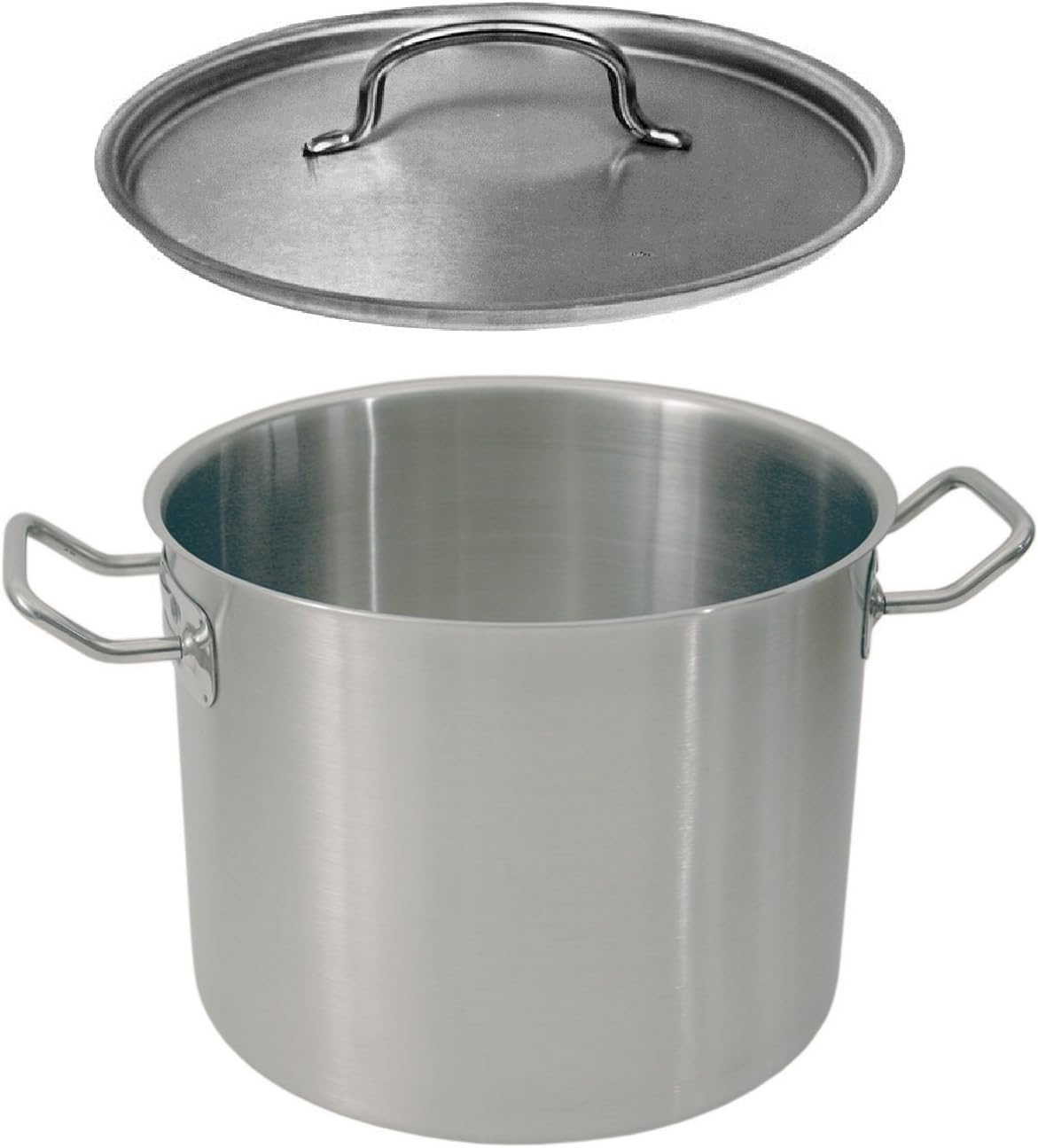 Stock Pot with Lid and Pouring Spout, CNS Diameter 45 cm, Content 70 ...