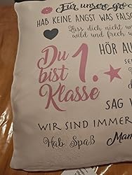 Manufaktur Liebevoll Einschulung Kissen Mädchen Geschenk Einschulung Junge Schulkind 2024 ...