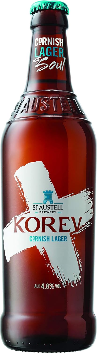 Korev Cornish Lager, 500ml : Amazon.co.uk: Grocery