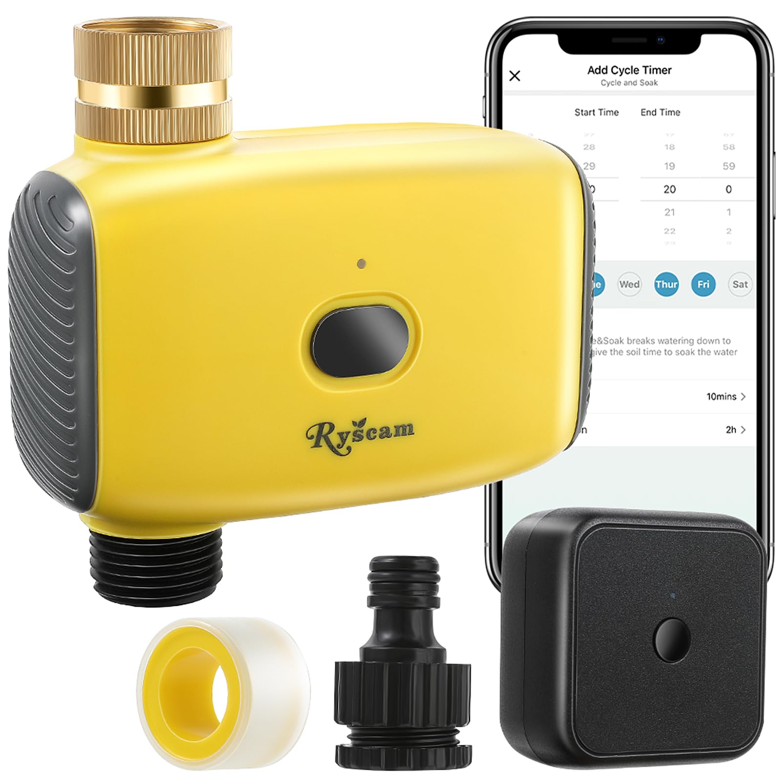 Amazon.com: WiFi Water Timer for Garden Hose, WiFi Hub & Bluetooth ...