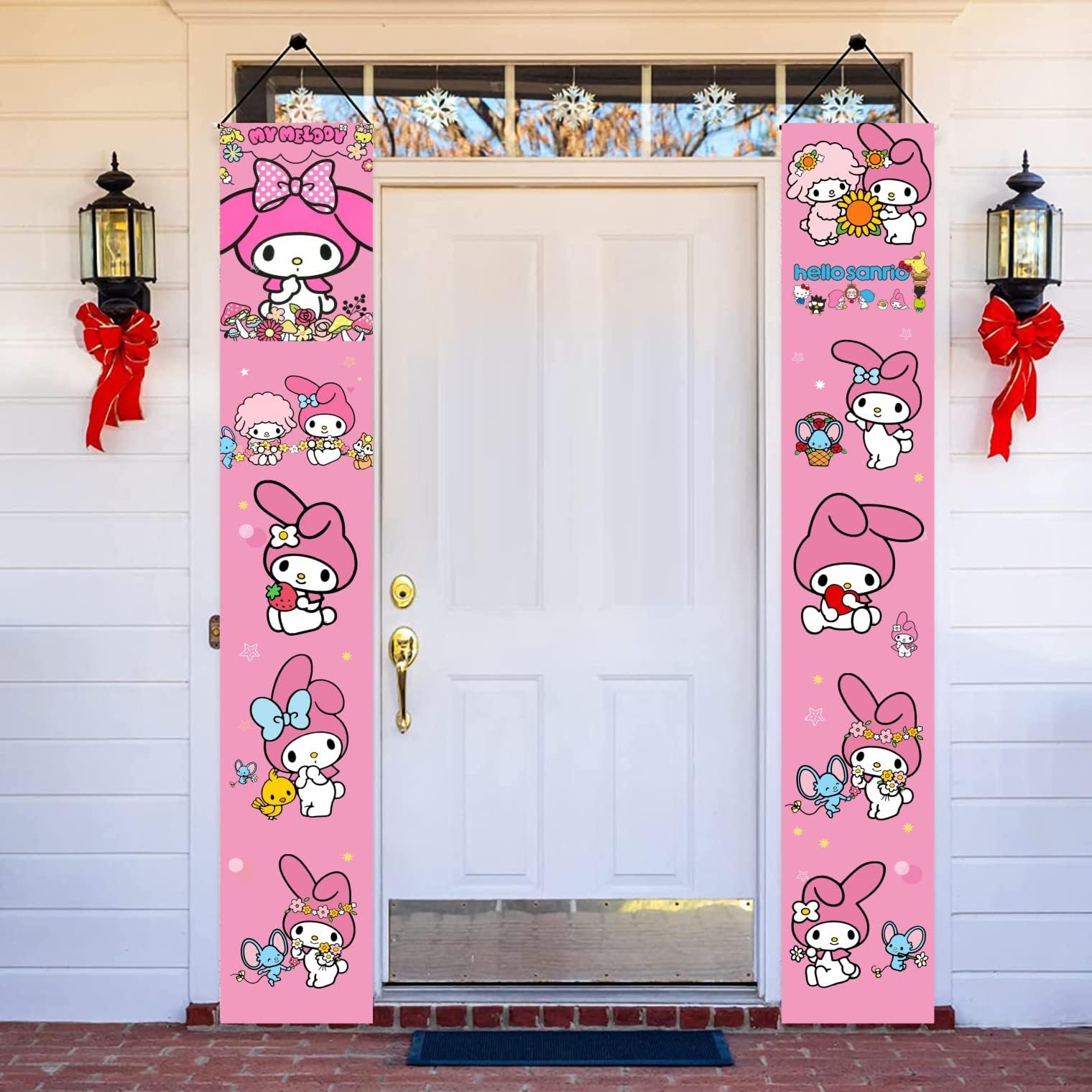 Amazon.com: 10pcs My Melody Birthday Party Supplies, Medody Porch Sign ...