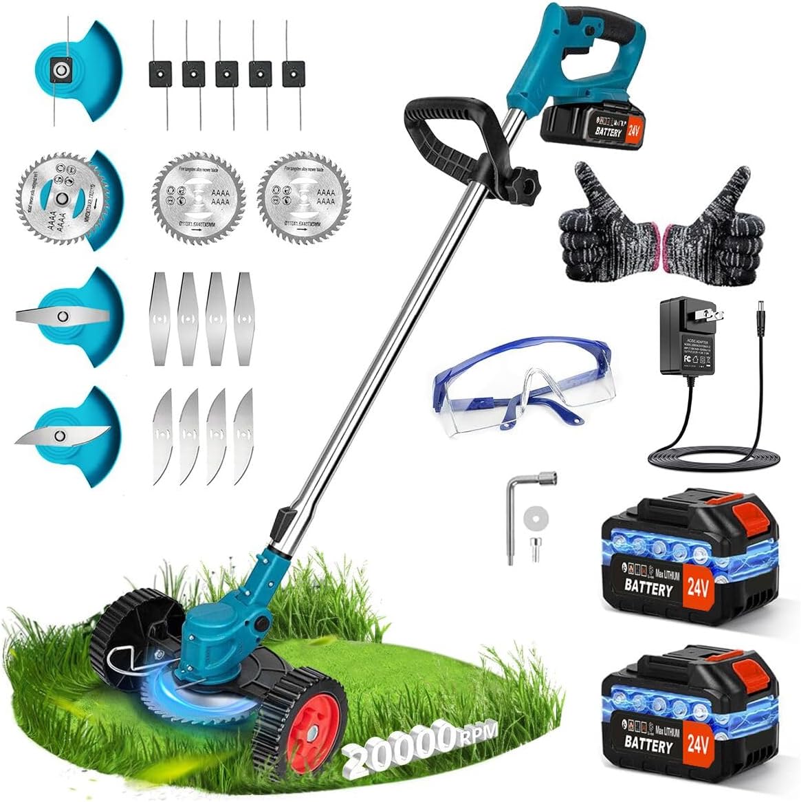 Amazon.com : Weed Wacker Eater Battery Powered -Lawn Tool Cordless ...