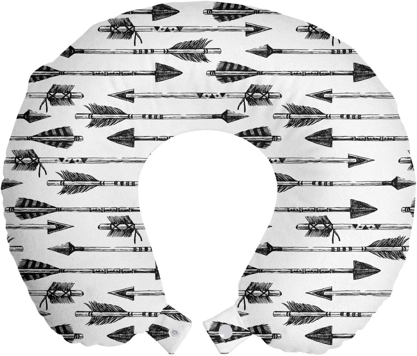 Amazon.com: Lunarable Arrows Travel Pillow Neck Rest, Sketchy ...