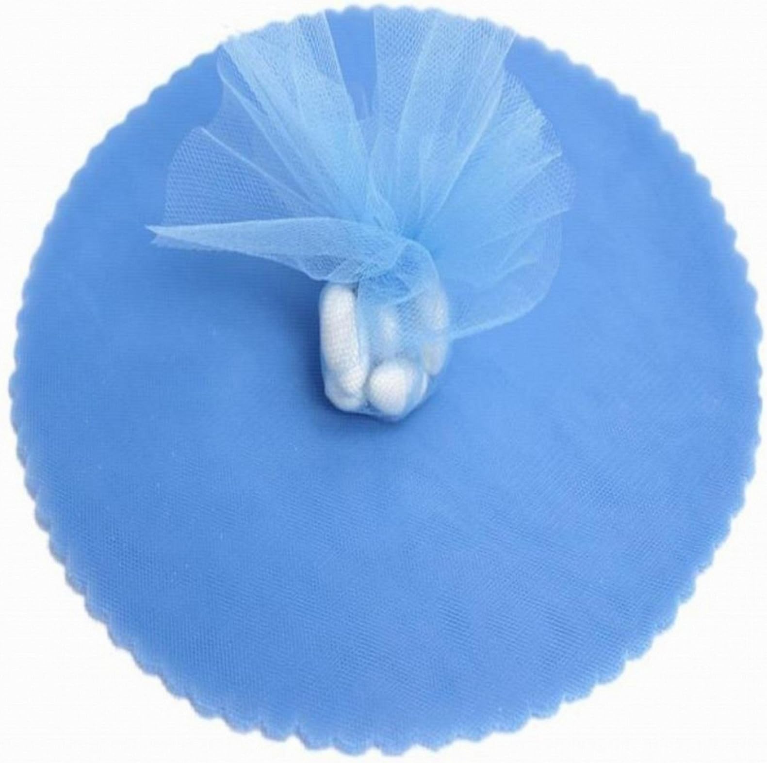 Amazon.com: 100 Scalloped Tulle Circles 9" Wedding Favor Wrap - White ...