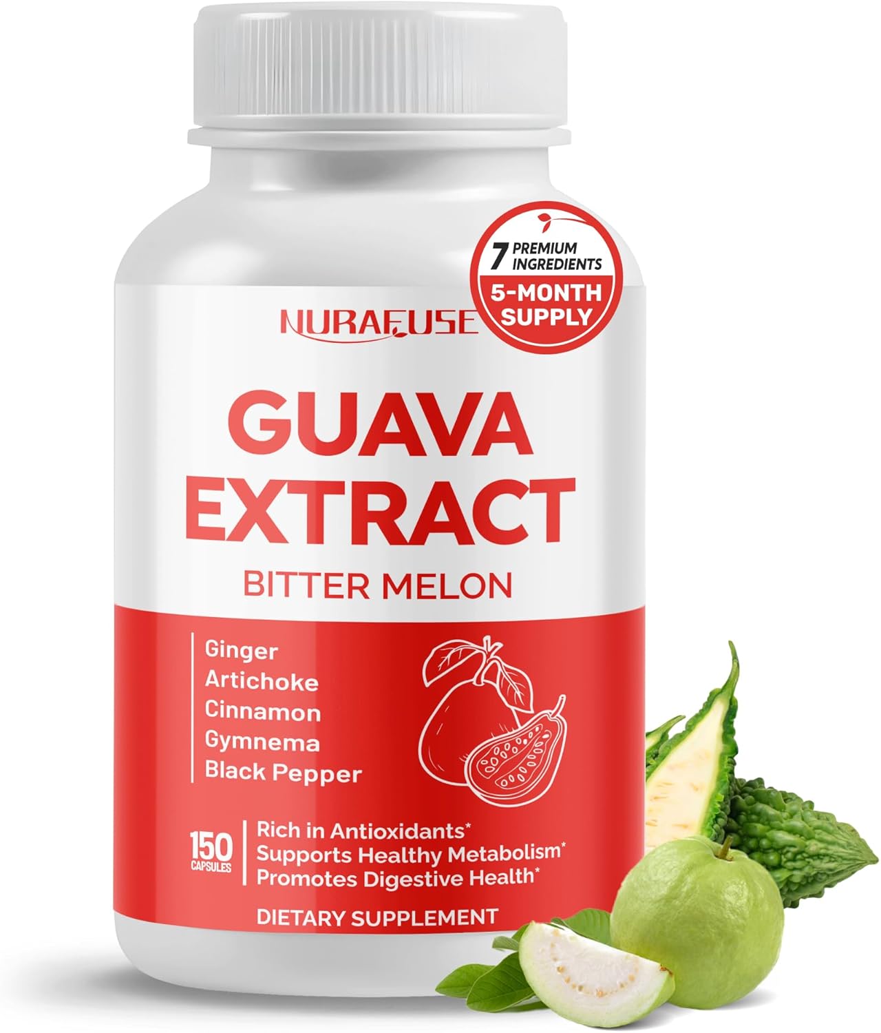 Amazon.com: NURAFUSE Guava Extract & Bitter Melon – Rich in ...