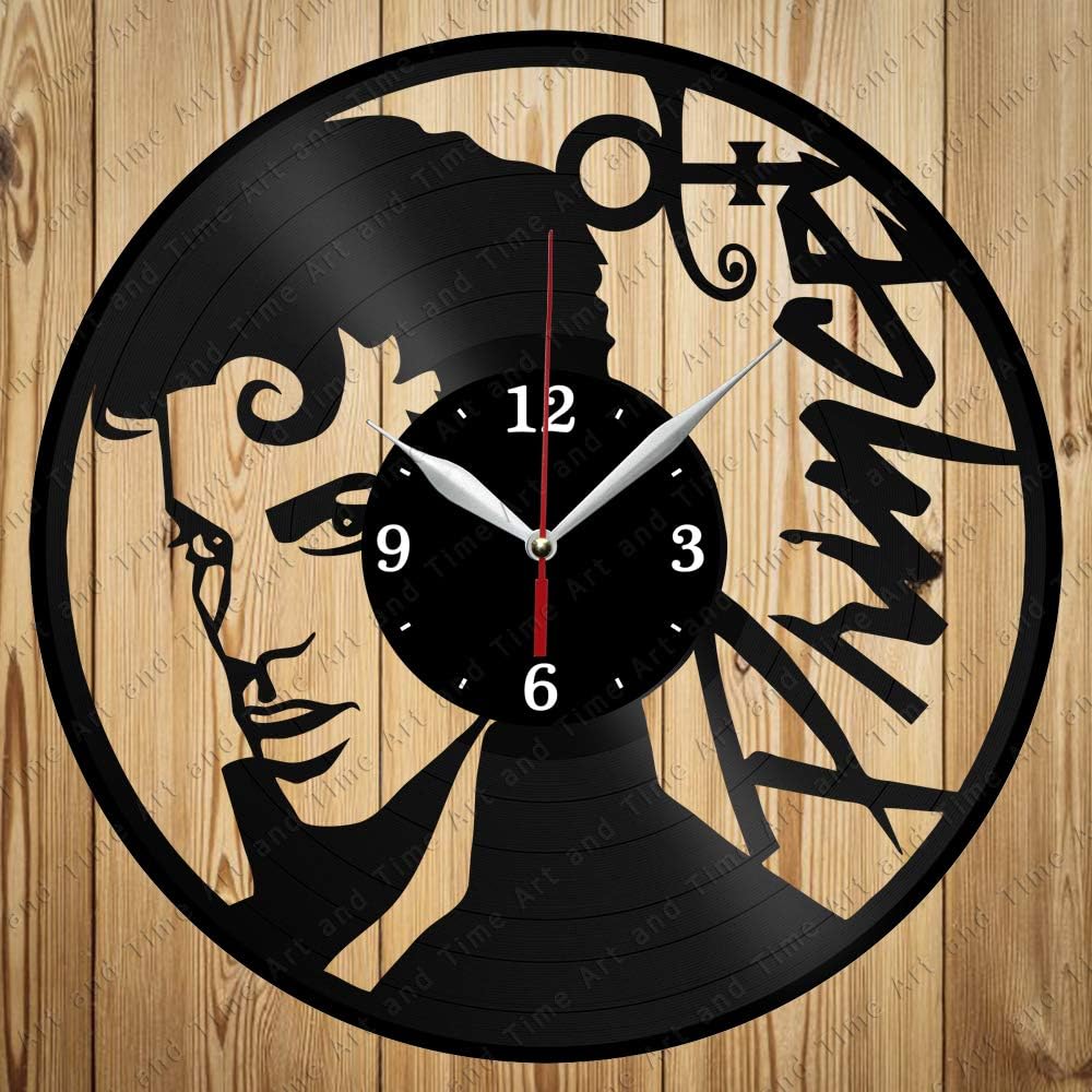 Amazon.com: Vinyl Prince Clock Art Decor Home Wall Clock Black Original ...