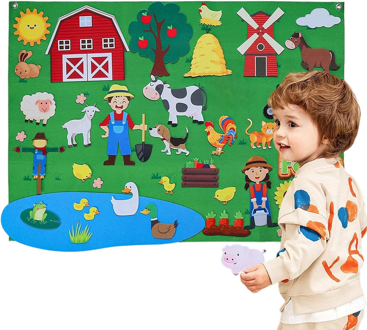 Felt Board for - Storytelling Set for Kids - Wall Learning Activity ...