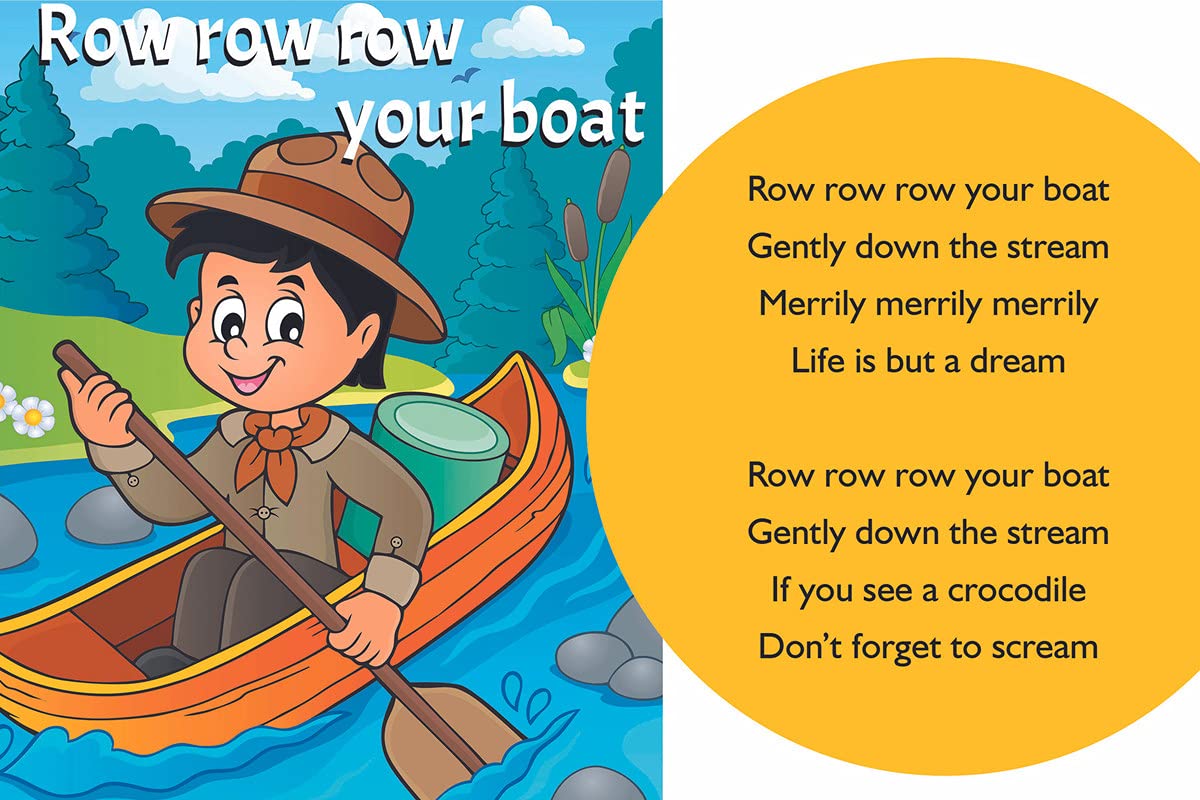 Rhymes Row Row Your Boat Poster Nursery Rhymes Poster Kids | Desertcart ...