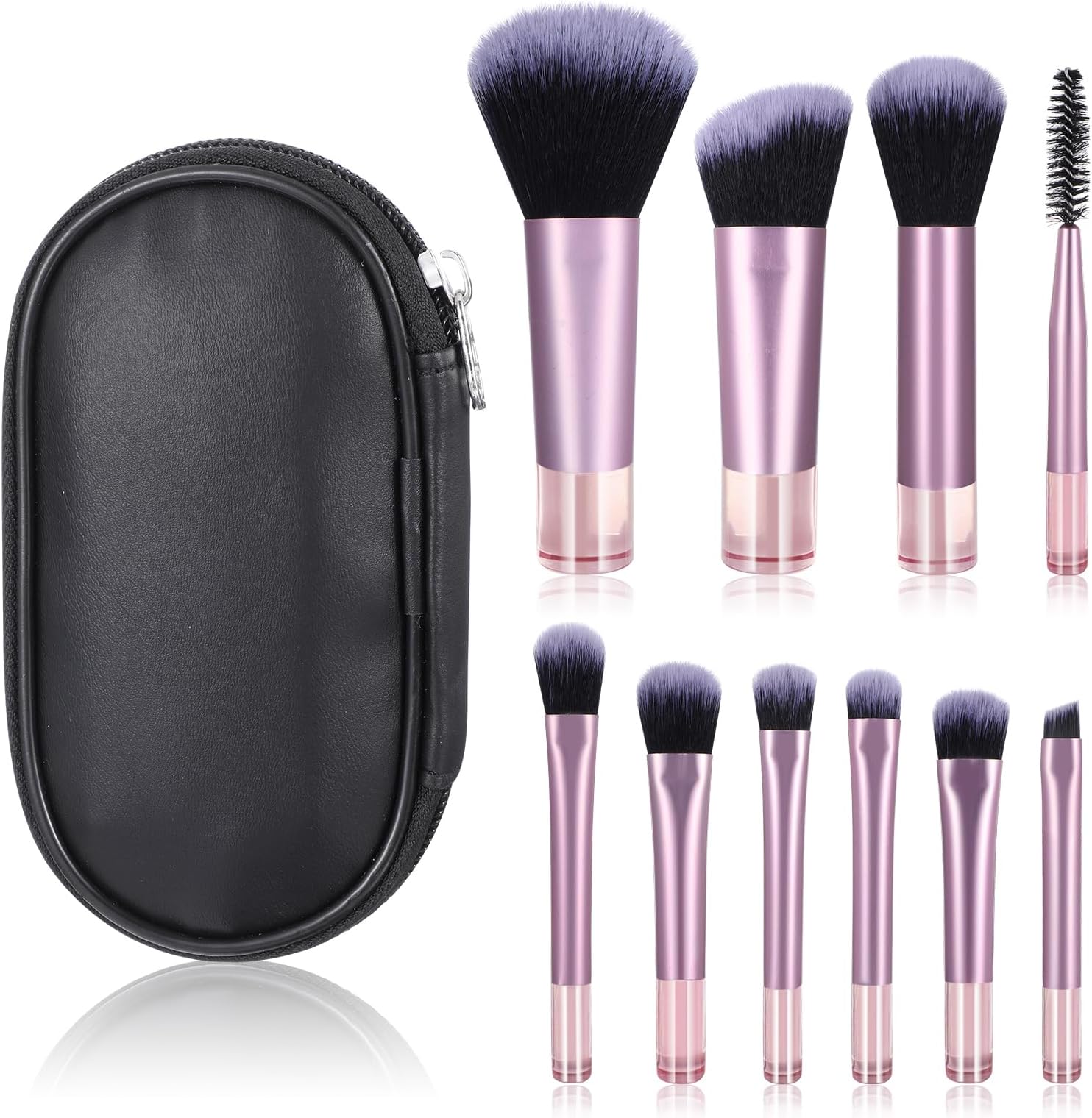 Amazon.com: 10 Pcs Travel Makeup Brush Set Mini Makeup Brushes Travel ...