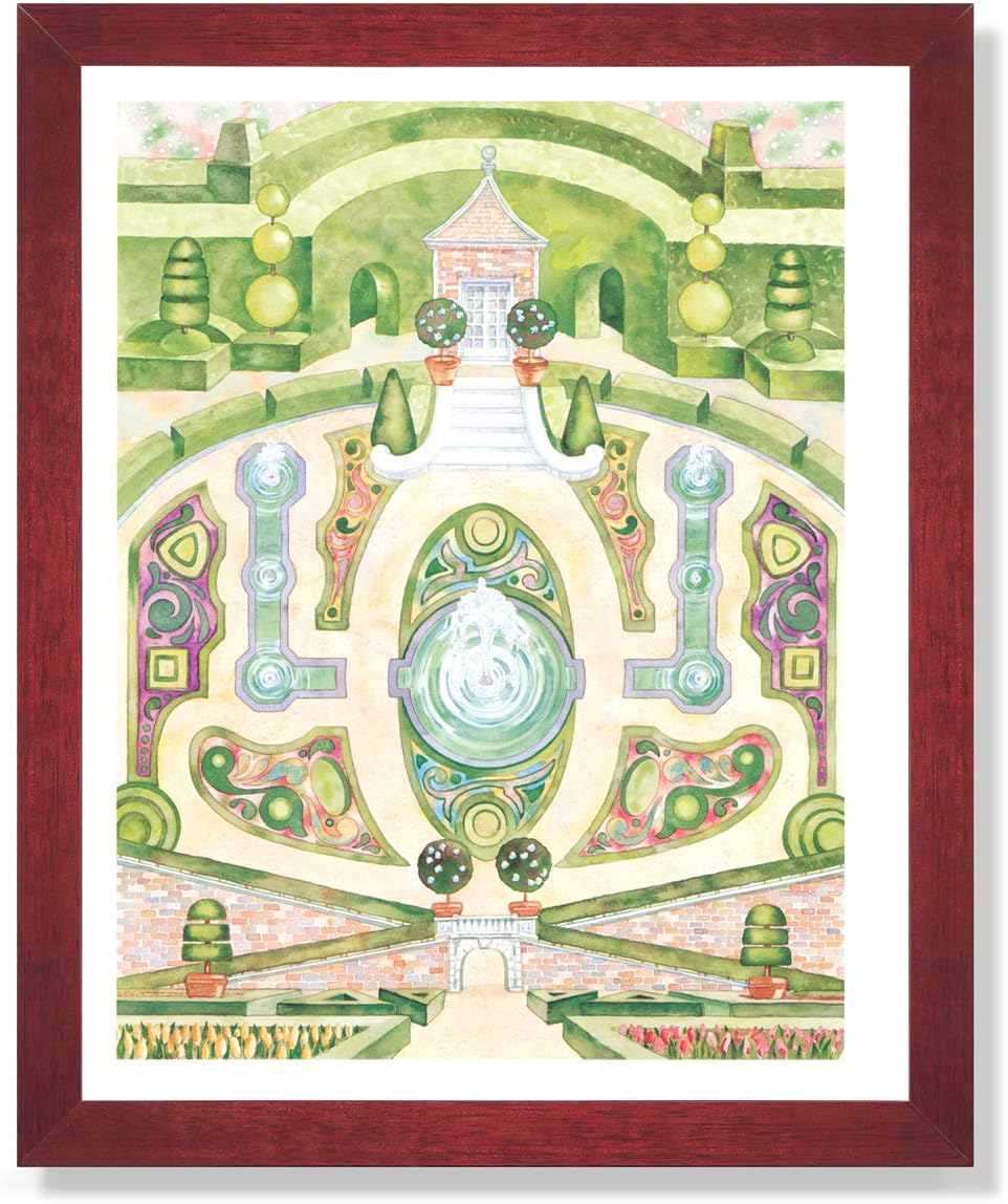 Amazon.com: French Victorian Flower Maze Picture Framed Art Print ...