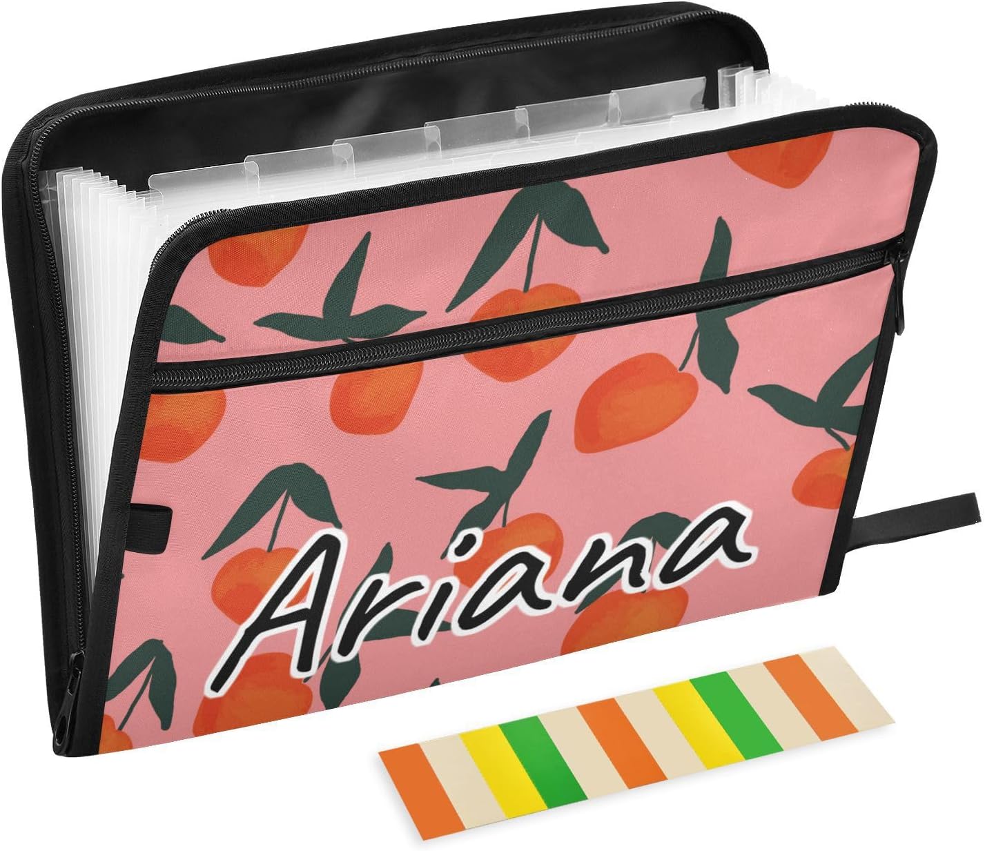 Amazon.com : Custom Pink Peach Expanding File Folders 13 Pockets ...