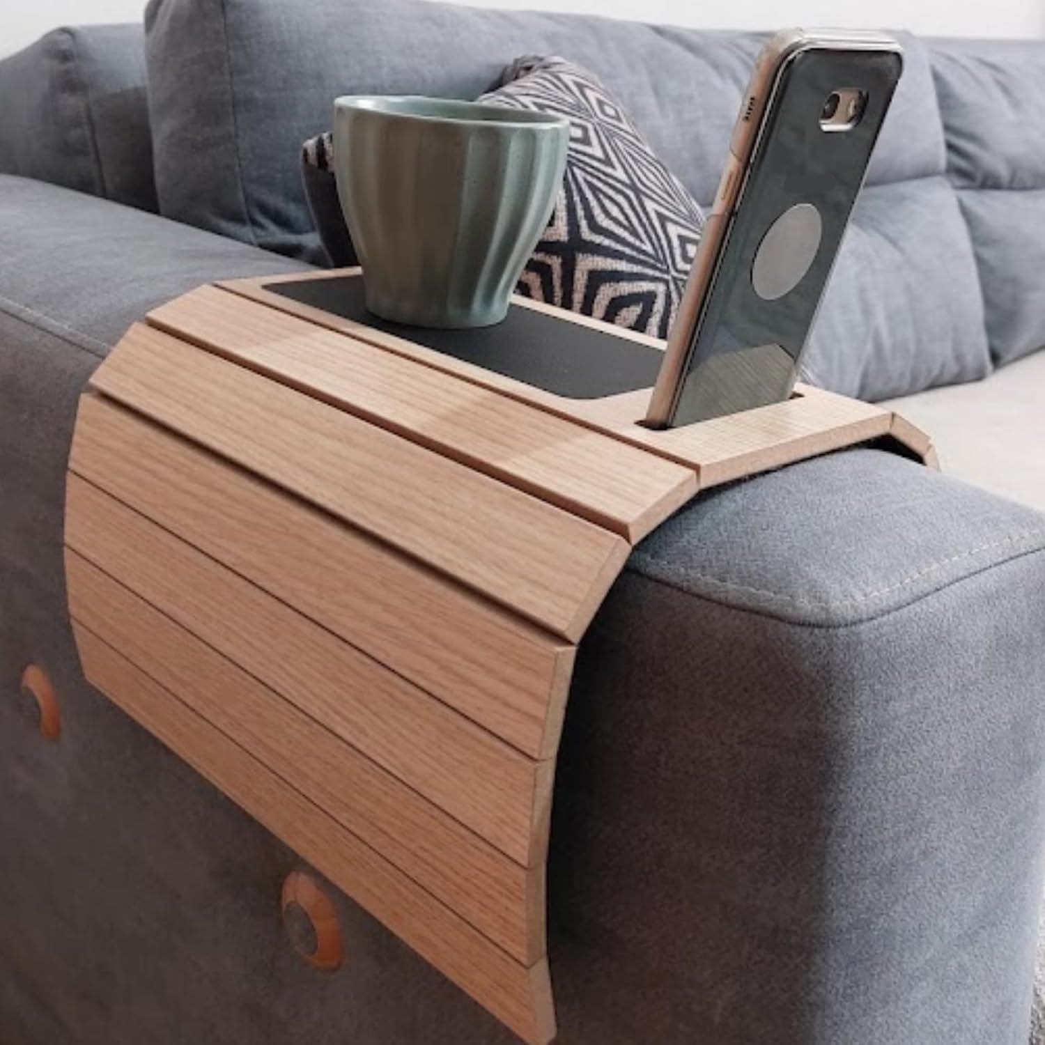 Amazon.com: Coftlo Foldable Wooden Couch Arm Tray Table, 7 Different ...