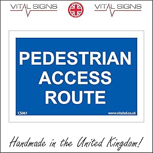 CS061 Pedestrian Access Route SIGN entry people opening building site ...