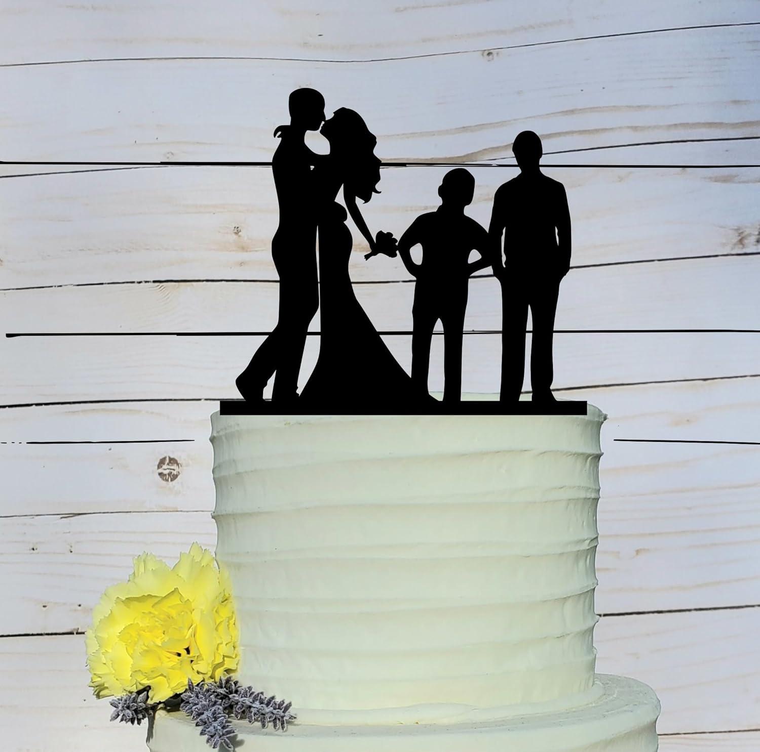 Amazon.com: Custom Family Wedding Cake Topper,Blended Family Wedding ...