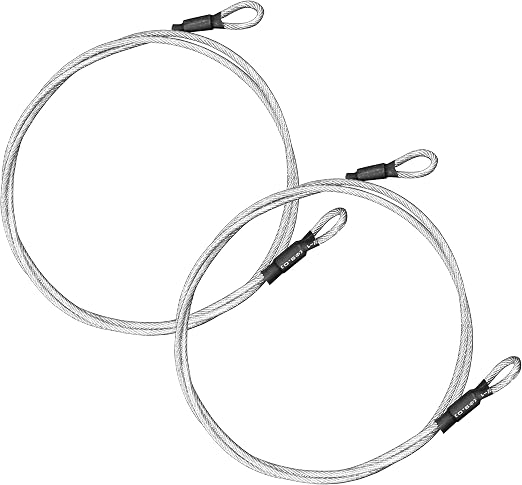 OMOTOOL Safety Cable Lock (2 Pack) 3mm Braided Stainless Steel Tether ...
