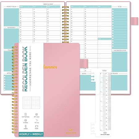 Regolden-Book Appointment Planner Book Undated Hourly Schedule Planner ...