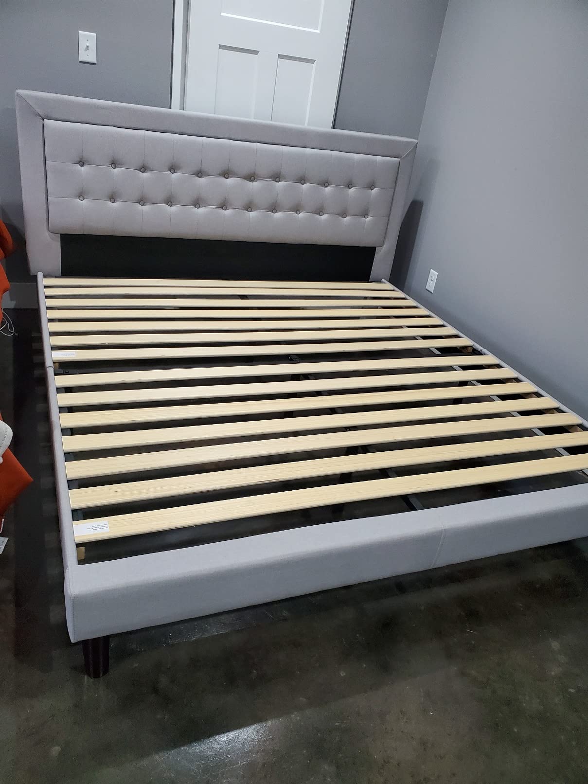 $52/mo - Finance Zinus Dachelle Upholstered Tufted Premium Platform Bed ...