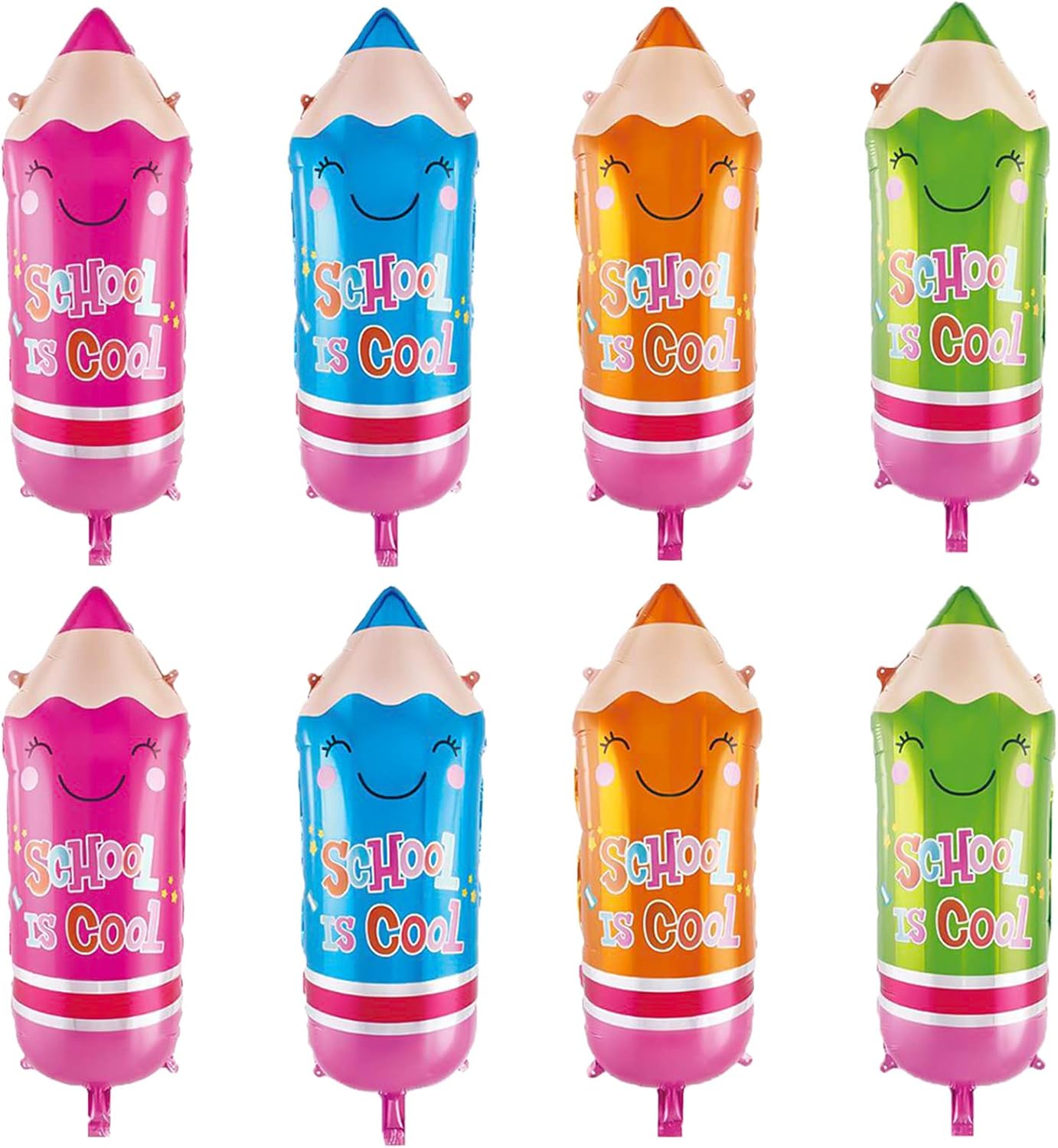 Amazon.com: 8Pcs Back to School Balloons Decorations Pencils Foil Mylar ...