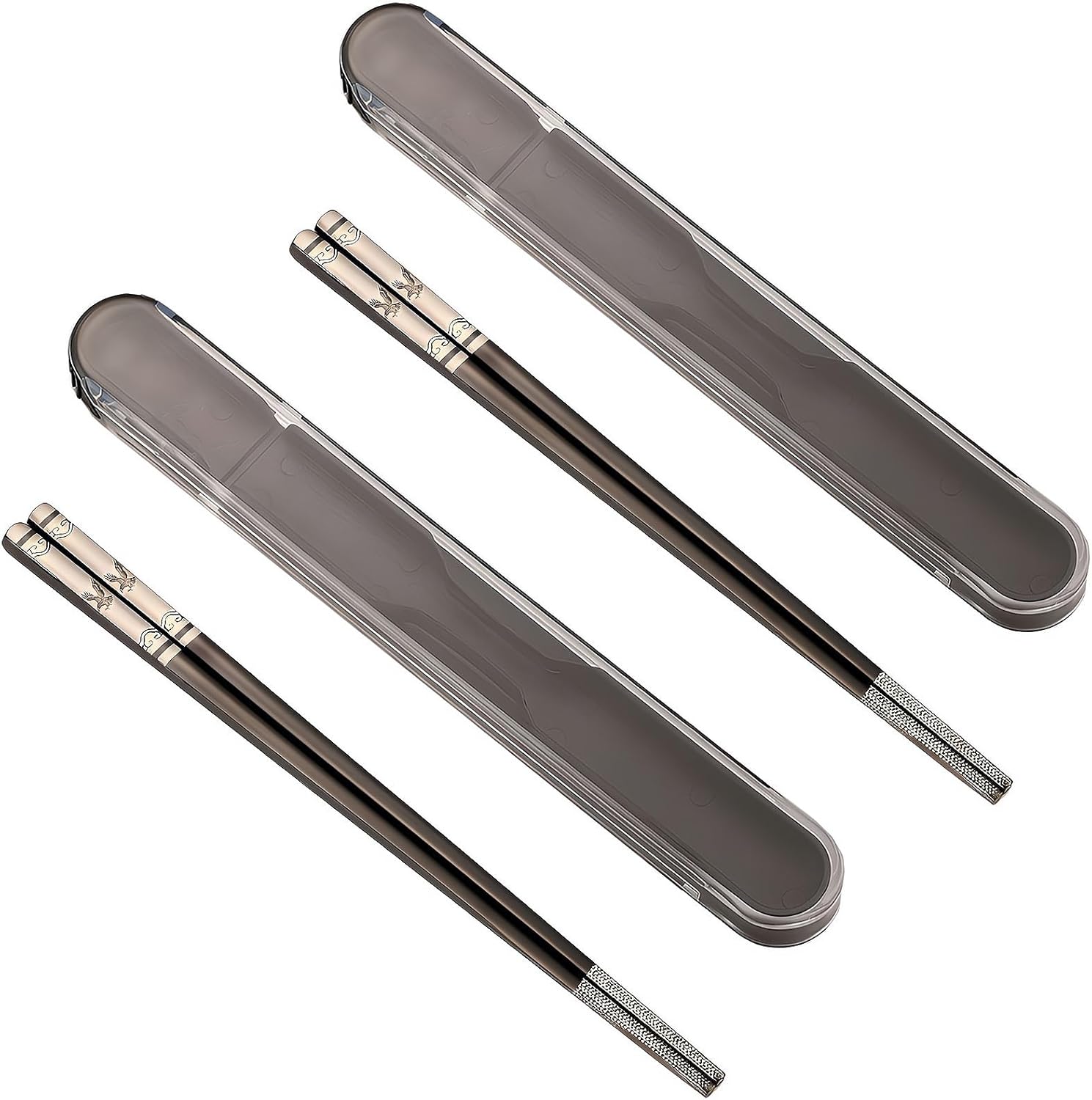 Amazon.com: Portable Chopsticks with Pull Design Case, Reusable Metal ...