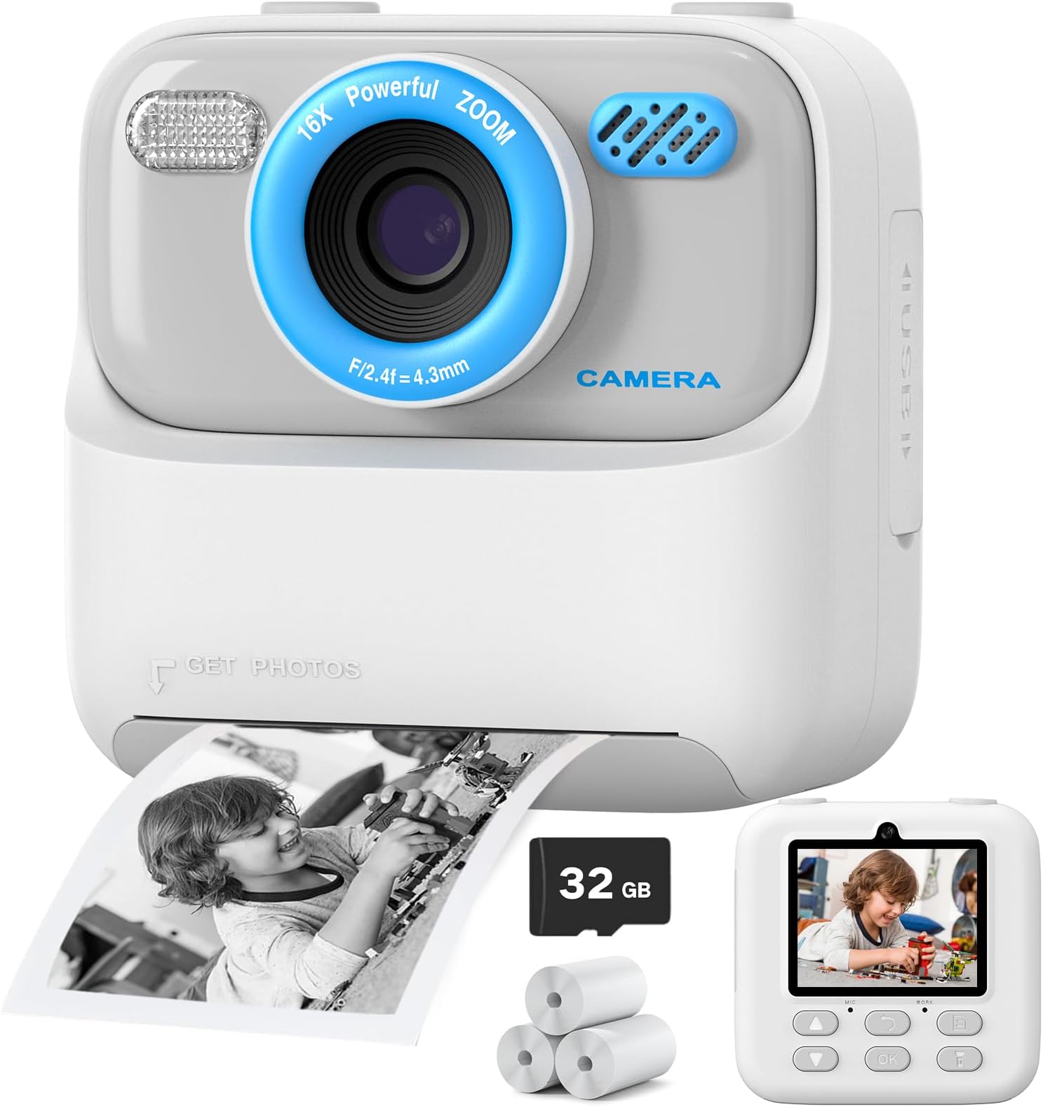 Amazon.com : Upgrade Kids Camera Instant Print for Boys and Girls ...