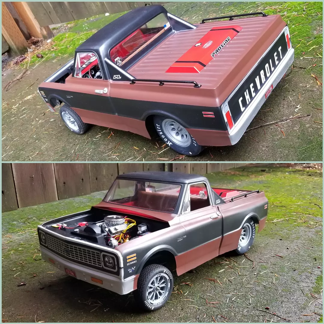 Amazon.com: Pro-line Racing 1972 Chevy C-10 Clear Body PRO355700 Car ...