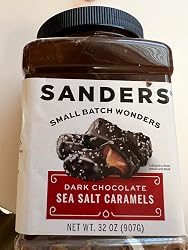 Amazon.com : Sanders Dark Chocolate Sea Salt Caramels - 36 Oz (Value 2 ...