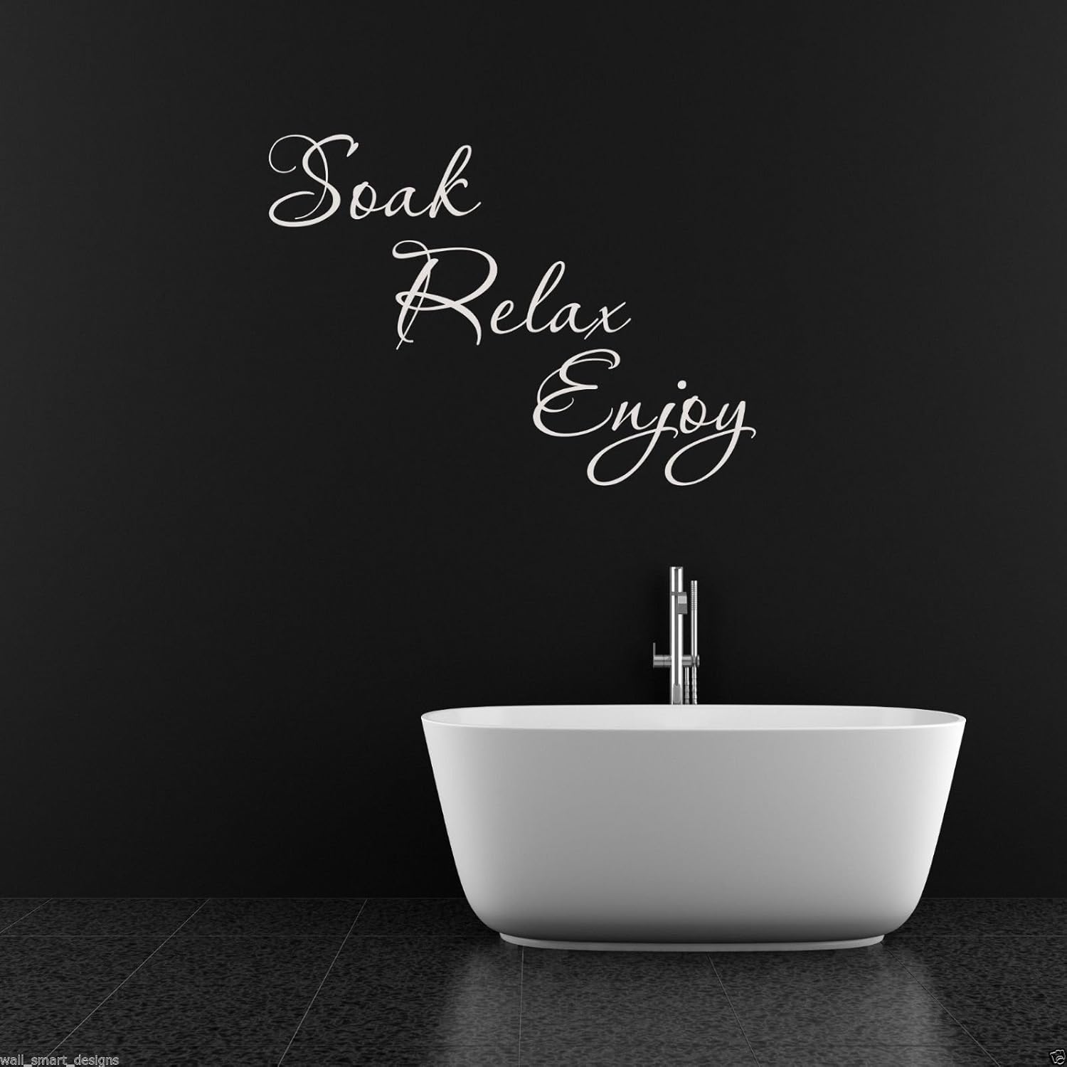 SOAK RELAX ENJOY Bathroom Wall Art Sticker Quote Decal Mural Transfer ...