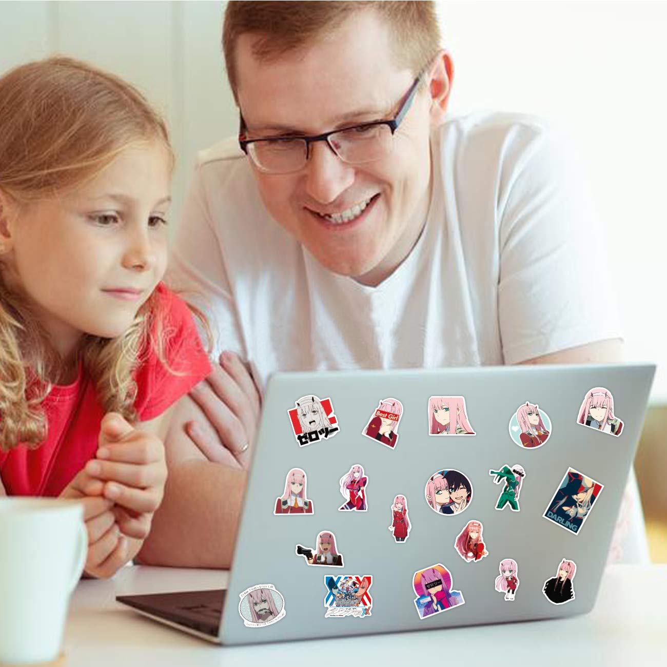 Darling in The FRANXX 02 Stickers 100pcs Vinyl Waterproof Zero Two ...