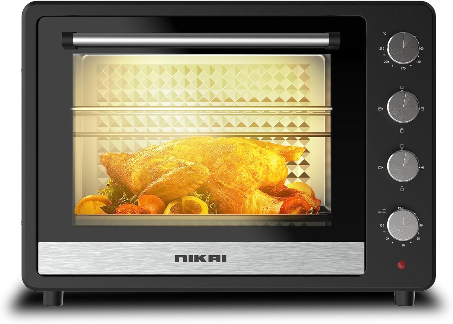 Nikai 100 Liters Electric Oven & Toaster, Black with Silver Door ...