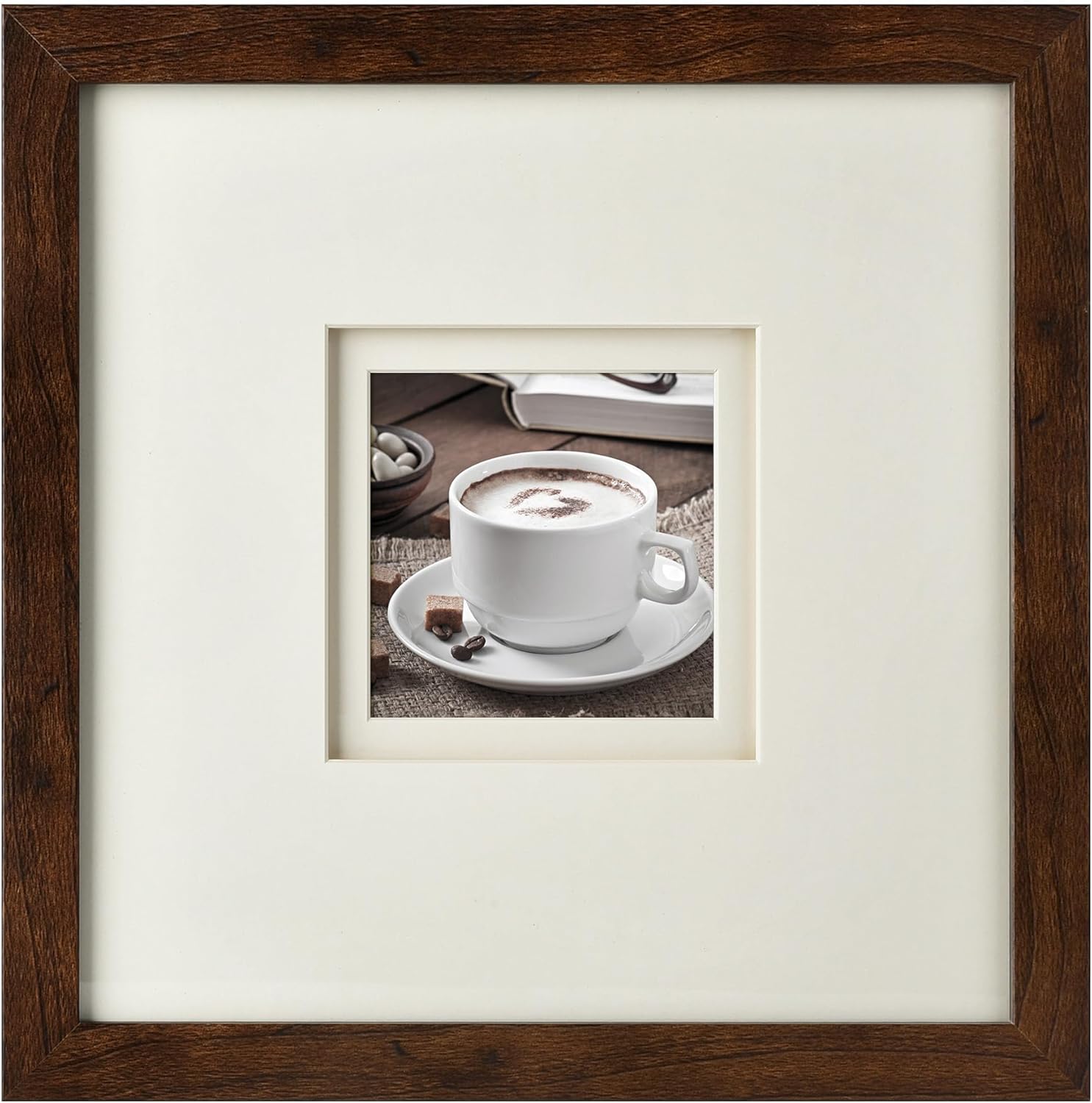Amazon.com - Yaetm 10x10 Square Picture Frame Matted to 4x4, Double ...
