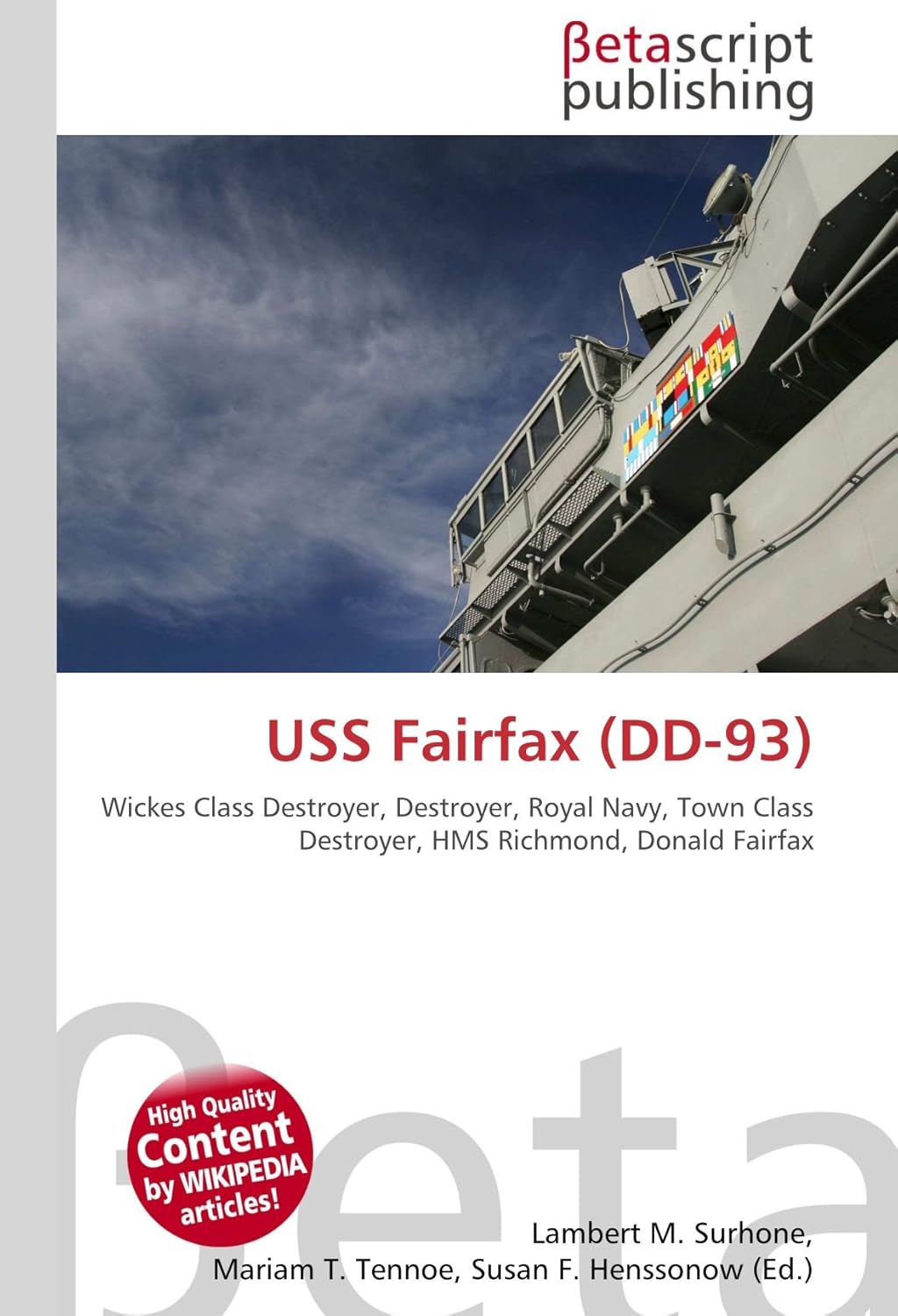 USS Fairfax (DD-93): Wickes Class Destroyer, Destroyer, Royal Navy ...