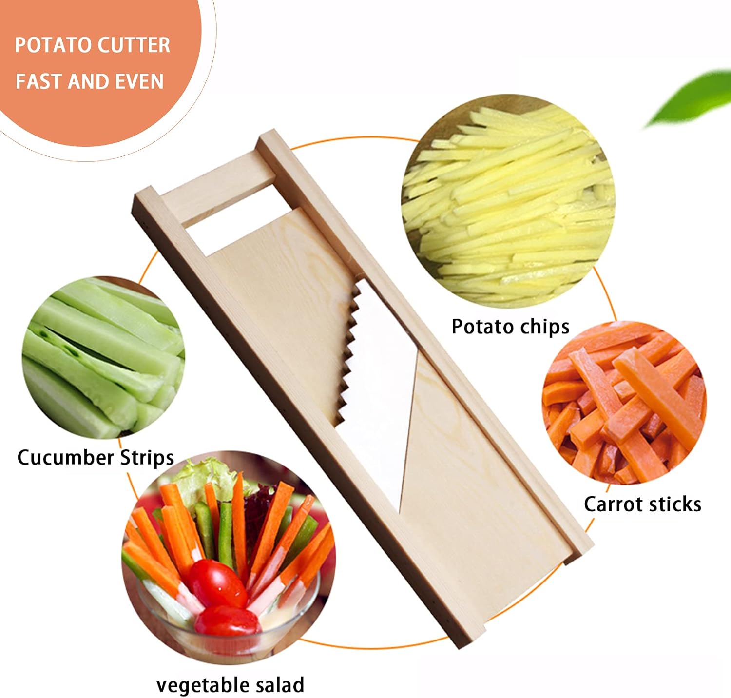 Kitchen Potato Chipper, Professional French Fries Chip Cutter with ...