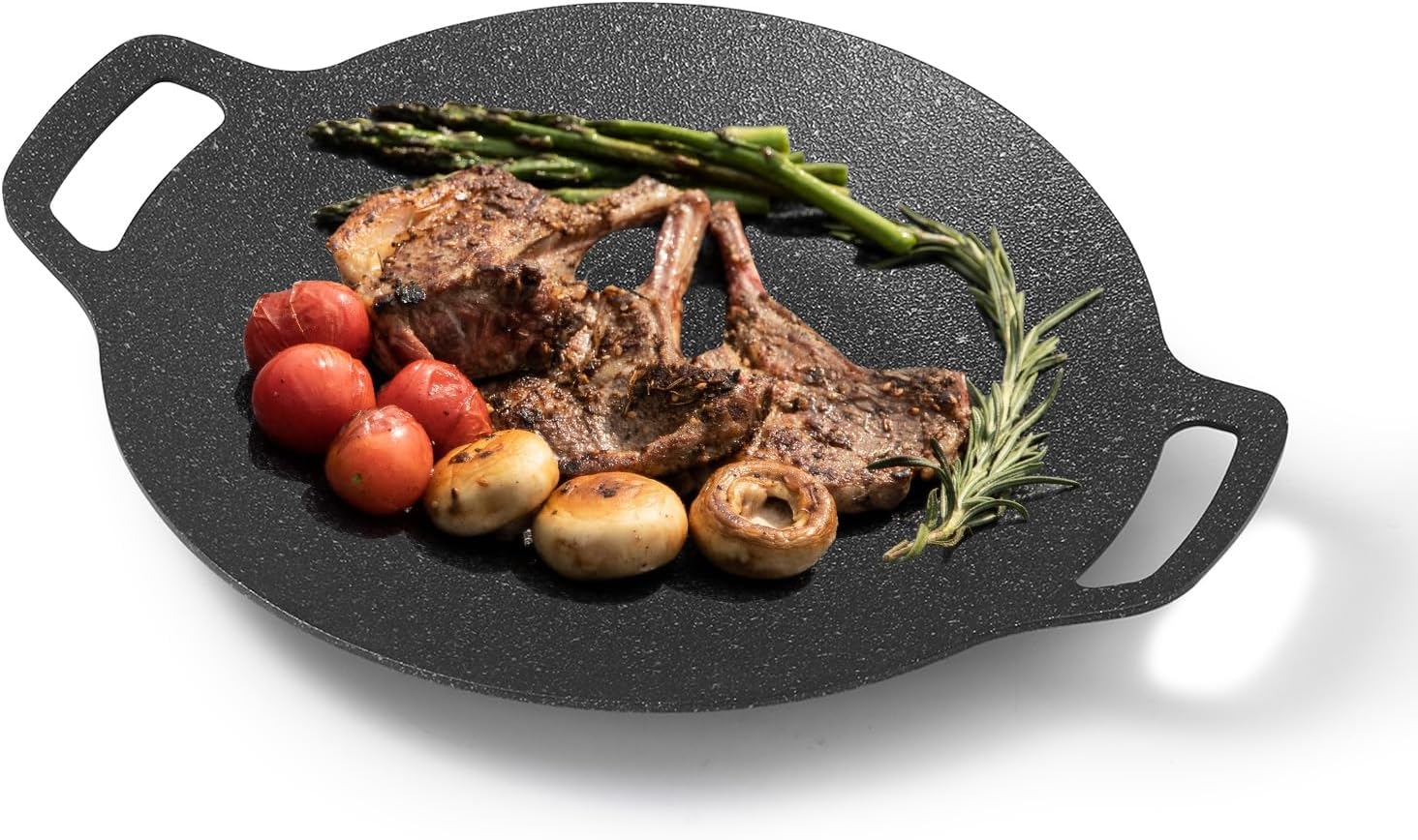 Amazon.co.jp: CAROTE カローテ 鉄板 マルチグリドルパン 直径34cm IH ガス 直火 PFOA PFOS フリー 軽量 焚き火 ソロキャンプ グリルパン アウトドア ...